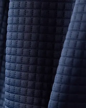 RHONE Landmark Waffle Quarter Zip Sweater - True Navy
