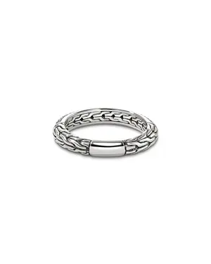 John Hardy Sterling Jh Essentials Blue Sapphire Pave Band