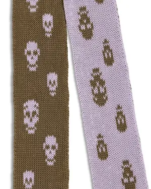 Alexander McQueen Skull Cotton Fringe Scarf - Date