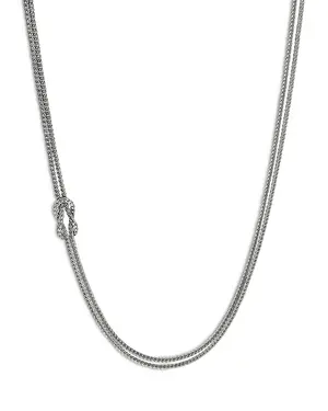 John Hardy Sterling Love Knot Double Chain Necklace