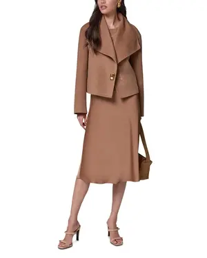 Donna Karan New York Wing Collar Hardware Trim Jacket