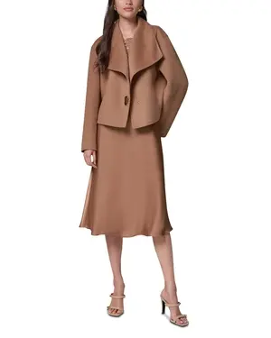 Donna Karan New York Wing Collar Hardware Trim Jacket