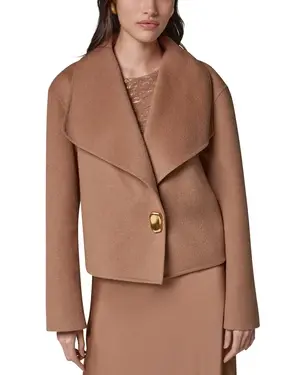 Donna Karan New York Wing Collar Hardware Trim Jacket