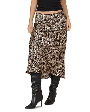 Vintage Havana Printed Satin Maxi Skirt