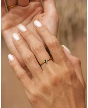 ATOLEA Dainty Emerald Ring