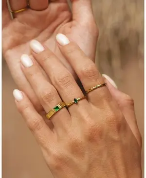 ATOLEA Dainty Emerald Ring