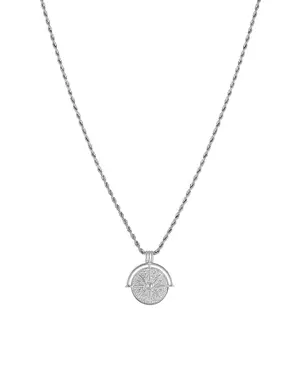 ATOLEA Golden Sun Necklace - Silver