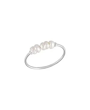 ATOLEA Mini Pearls Ring - Silver
