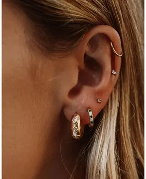 ATOLEA Oasis Green Hoops Earrings