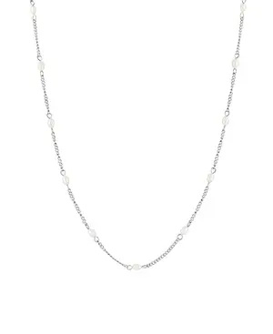 ATOLEA Dainty Pearl Choker - Silver