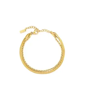 ATOLEA Ios Layered Bracelet Gold