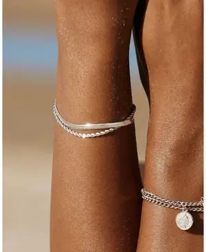 ATOLEA Ios Layered Bracelet - Silver