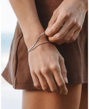 ATOLEA Ios Layered Bracelet - Silver