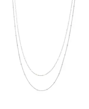 ATOLEA Double Beaded Choker Silver