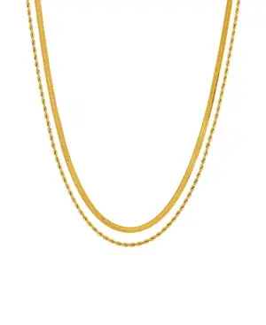 ATOLEA Ios Layered Necklace Gold