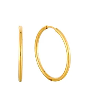 ATOLEA Thin Large Hoop Earrings - Gold