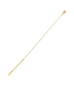 ATOLEA White Beaded Anklet - Gold
