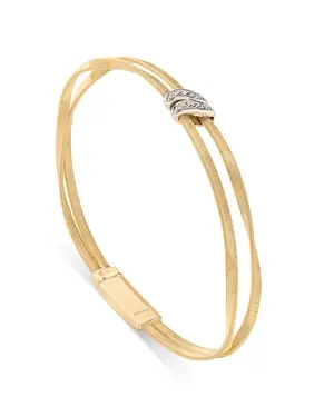 Marco Bicego 18k White & Yellow Marrakech Diamond Two Strand Bracelet, 0.086 Tcw - Gold