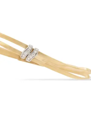 Marco Bicego 18k White & Yellow Marrakech Diamond Two Strand Bracelet, 0.086 Tcw