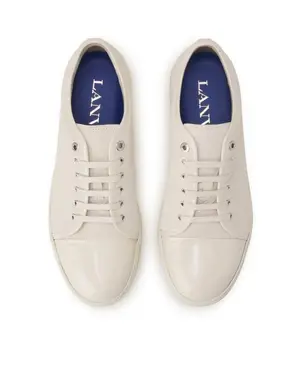 LANVIN Dbb1 Sneakers In Patent Leather And Suede - Light Beige