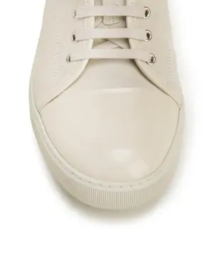 LANVIN Dbb1 Sneakers In Patent Leather And Suede - Light Beige