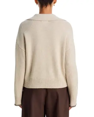 Bella Dahl Wool & Cashmere Contrast Trim Sweater - Chalet