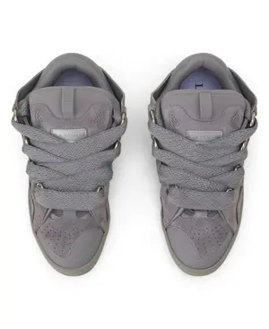 LANVIN Curb Monochrome Suede Sneakers