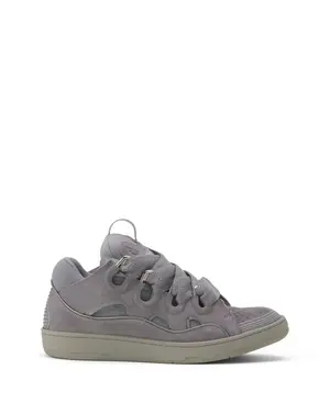 LANVIN Curb Monochrome Suede Sneakers