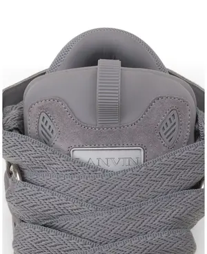 LANVIN Curb Monochrome Suede Sneakers