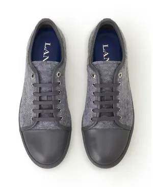 LANVIN Dbb1 Sneakers In Felt And Nappa Leather