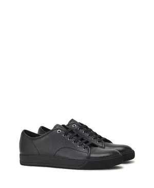 LANVIN Dbb1 Sneakers In Nappa And Grained Leather - Black