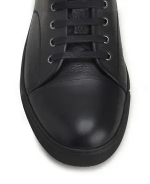 LANVIN Dbb1 Sneakers In Nappa And Grained Leather - Black