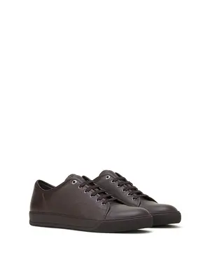 LANVIN Dbb1 Sneakers In Nappa And Grained Leather - Chocolate