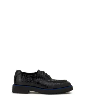 LANVIN Derby Shoes In Crocodile-embossed Leather