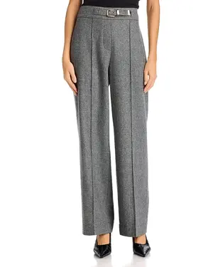 Elie Tahari The Brenda Belted Pants - Heathered