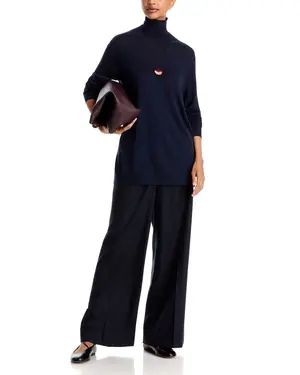 Lafayette 148 New York Wool Stand Collar Sweater