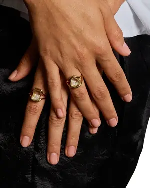 Moritz Glik 18k Yellow Diamond Kaleidoscope Shaker Cushion Statement Ring, 0.39 Tcw