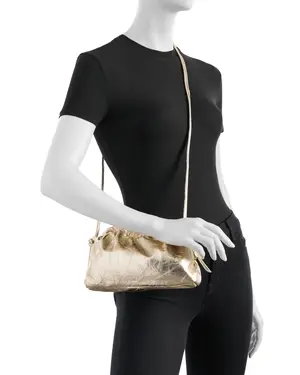 MANSUR GAVRIEL Mini Leather Cloud Clutch - Gold