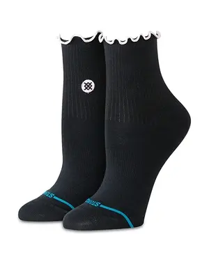 Stance Pop Ruffle Icon Quarter Socks - Black