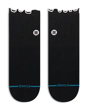 Stance Pop Ruffle Icon Quarter Socks - Black