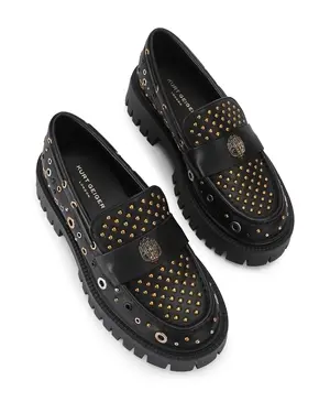 Kurt Geiger Studded Chunky Leather Loafers