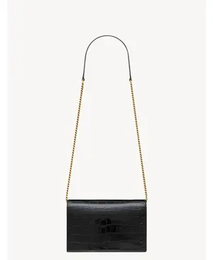 Saint Laurent Cassandre Envelope Chain Leather Wallet
