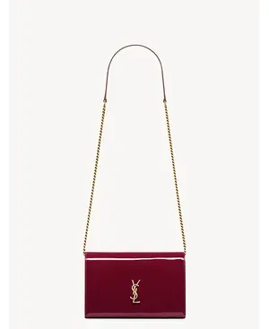 Saint Laurent Cassandre Envelope Chain Wallet - Grenade