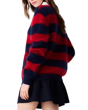 Maje Muffly Wool Blend Collared Sweater