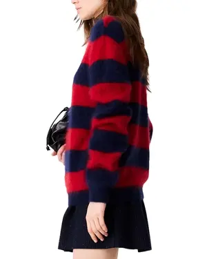 Maje Muffly Wool Blend Collared Sweater