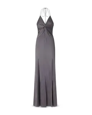 Pinko Galaxy Satin Jersey Halter Dress