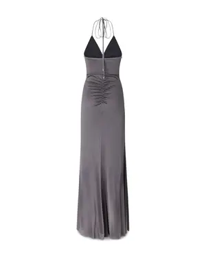 Pinko Galaxy Satin Jersey Halter Dress