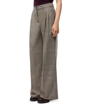 Pinko Plumeria Pleated Wide Leg Pants