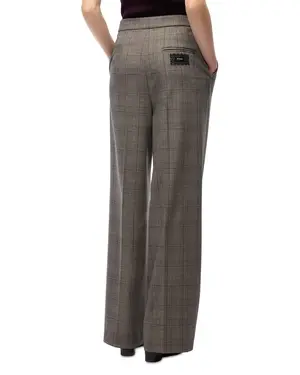 Pinko Plumeria Pleated Wide Leg Pants