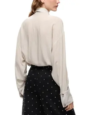 Pinko Colchico Scarf Neck Long Sleeve Blouse